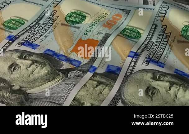 Waves of 100 Dollar Bills, Banknotes, Money, Business Background, Cash ...