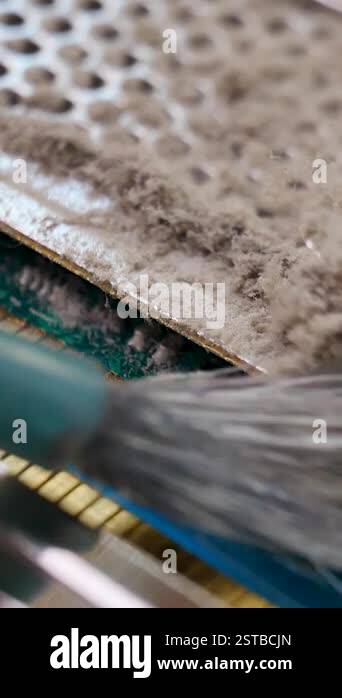 Cleans from dust memory module for PC with contact pins. Heat spreader ...