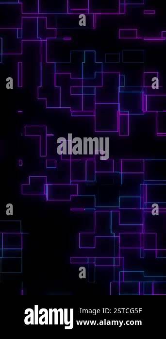 neon digital grid blocks flickering animation background 4k digital background Stock Video ...