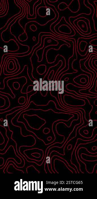Red and black contour lines animation 4k animation, animated ...
