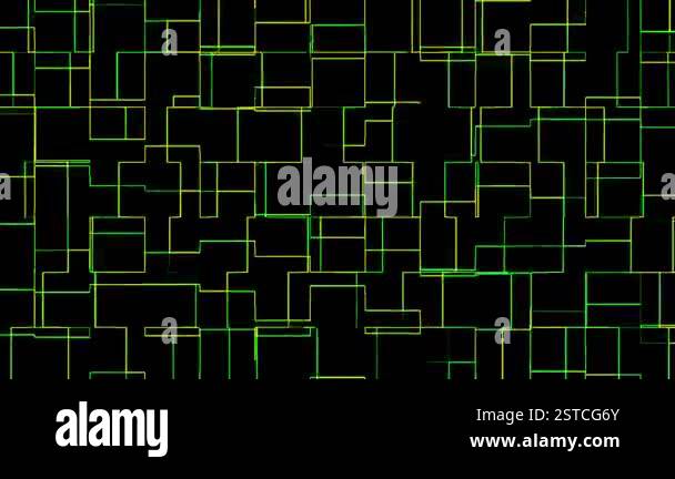 green black digital grid blocks flickering animation background 4k ...