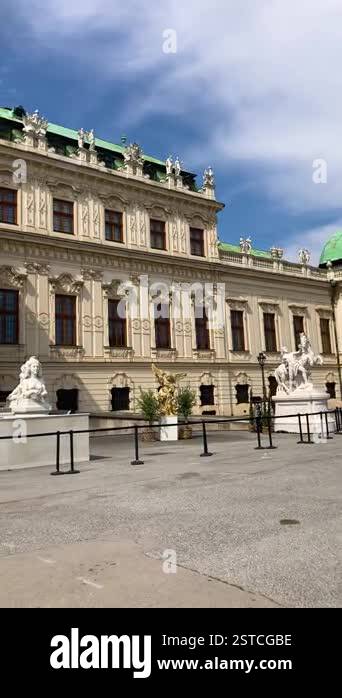 VIENNA, AUSTRIA - JULY 18, 2024: Belvedere Palace and garden in Vienna ...