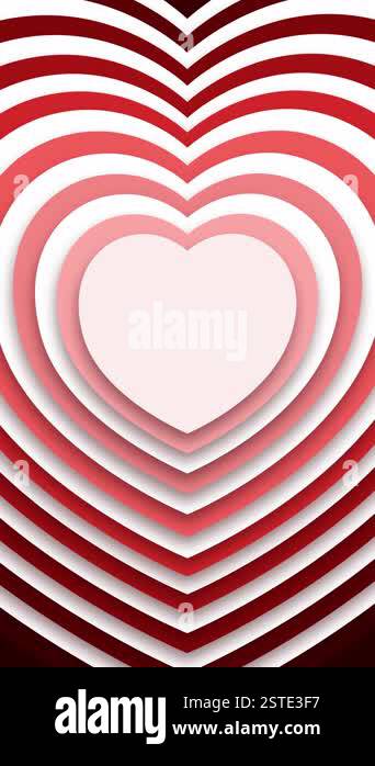 Gradient abstract background with red paper cut out heart shape pattern ...