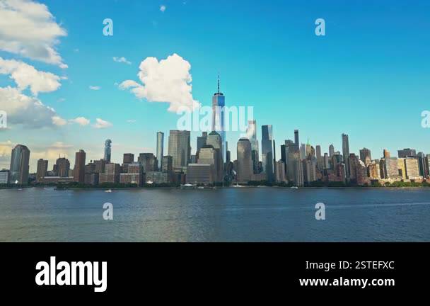 NYC aerial view. New York City skyline. Park and cityscape of Manhattan ...