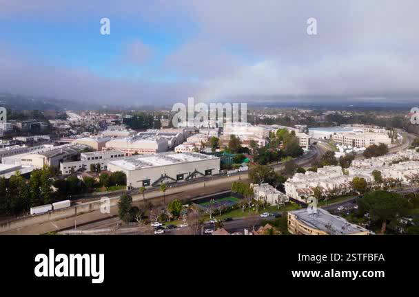 Breathtaking aerial footage of a large film studio complex in Los ...