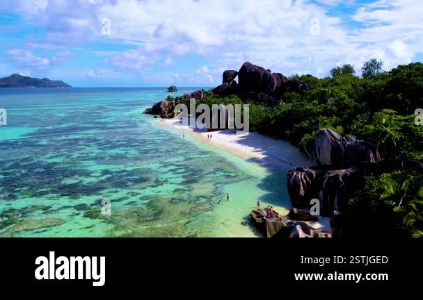 Experience the breathtaking beauty of Seychelles with clear turquoise ...