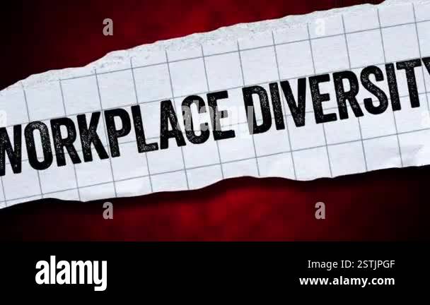 Workplace diversity message on ripped torn paper piece animation Stock Video Footage - Alamy