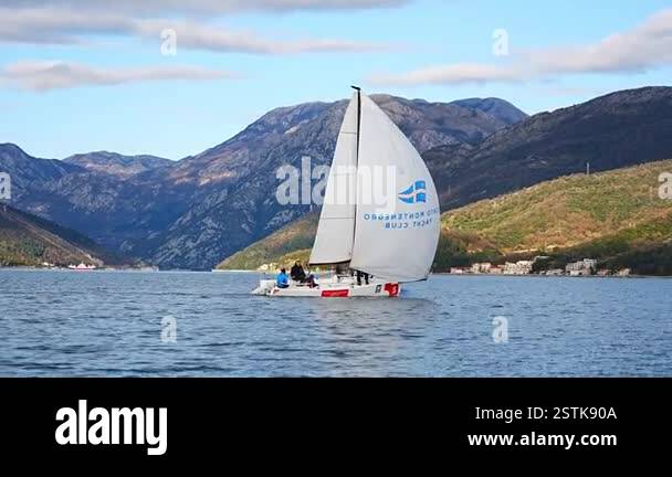 Kotor, Montenegro - January 20, 2025: Two sailing boats with students ...