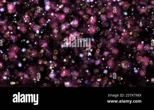 Abstract seamless loop many spark fireworks particles animation effect ...