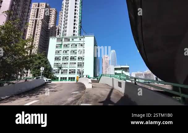 Jan 28 2025 Glenealy Footbridge Pedestrian Bridge Urban Hong Kong City ...