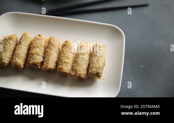 Nem rolls with sauce vietnamese rice paper roll delicious gourmet food ...