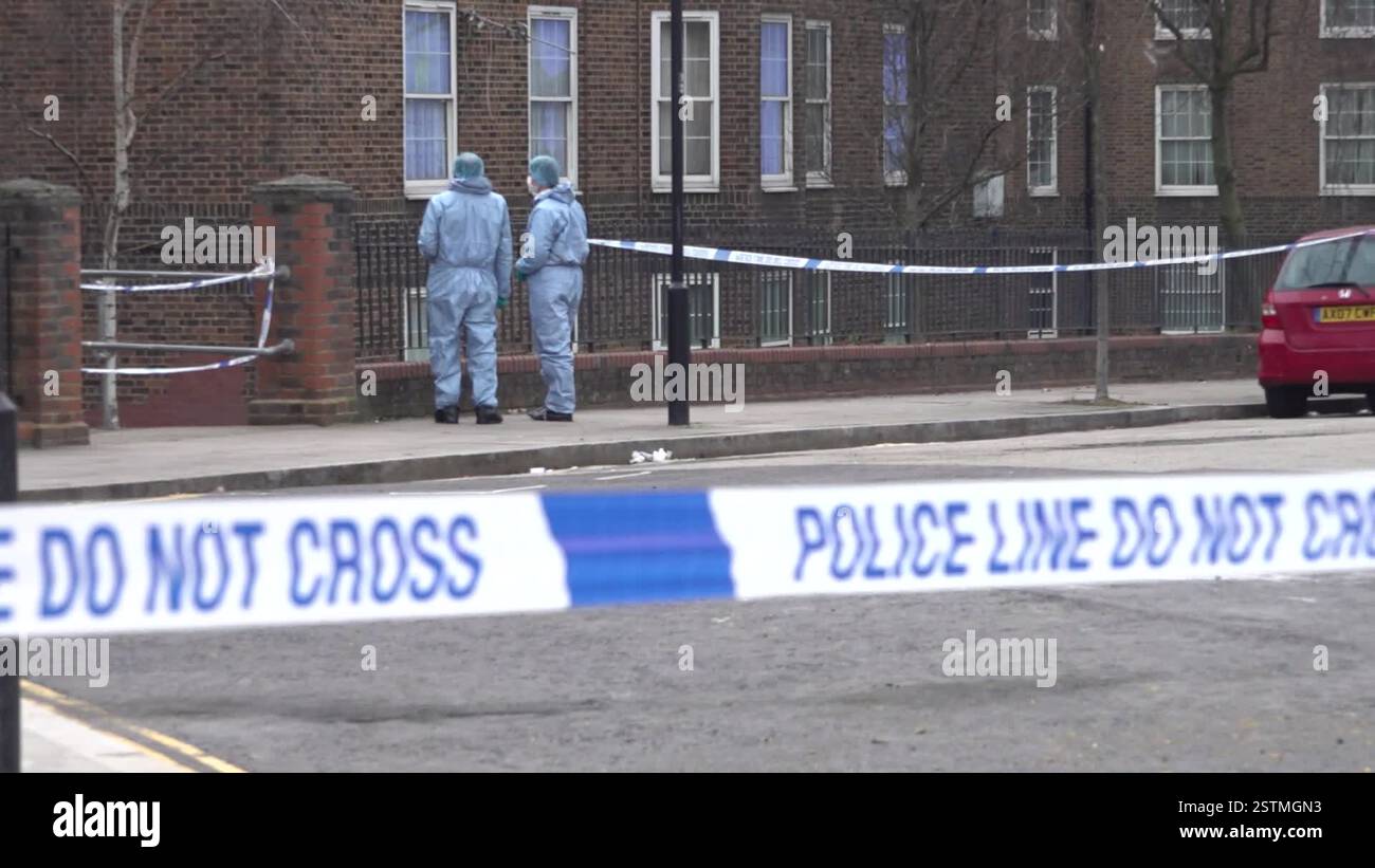 Scene in Hackney as two men arrested after 20-year-old stabbed to death ...