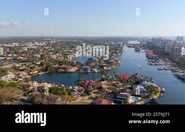 Park Shore Naples. Upper class neighborhood with waterfront mansions 4k ...