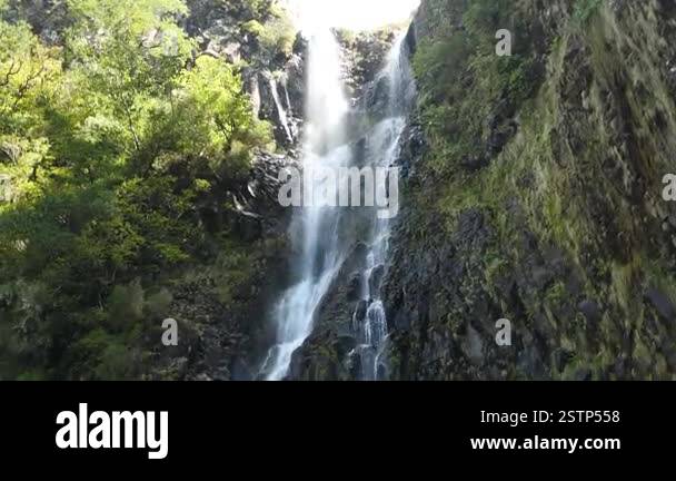 Famous Waterfall in Madeira. Hiking Levada. Levada hiking in Madeira ...
