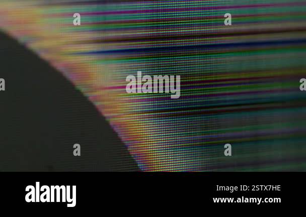 Screen failure. Monitor problem. Flickering broken glass texture glitch ...