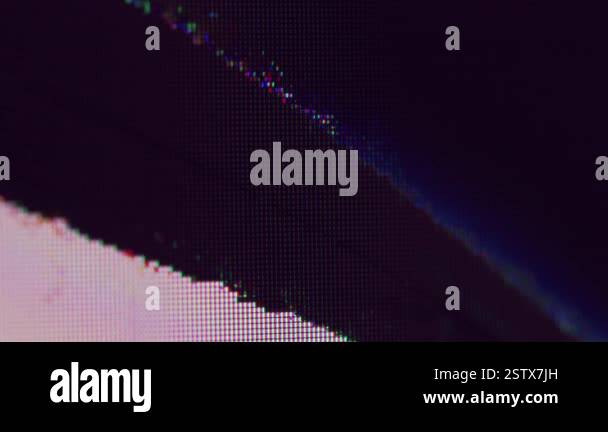 Noise artifacts. Glitch effect. Black glass dead zone with damage ...