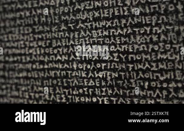 The Rosetta Stone, ancient stele inscribed with three scripts, key to ...