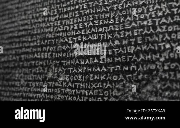 The Rosetta Stone, ancient stele inscribed with three scripts, key to ...