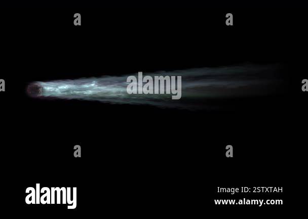 Animated Comet with Transparency for Compositing Stock Video Footage ...