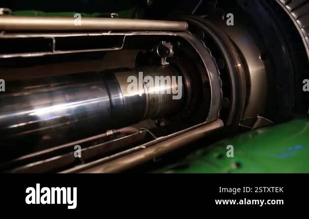 Internal Structure Elements Of Aircraft Engine Video Stock Video ...