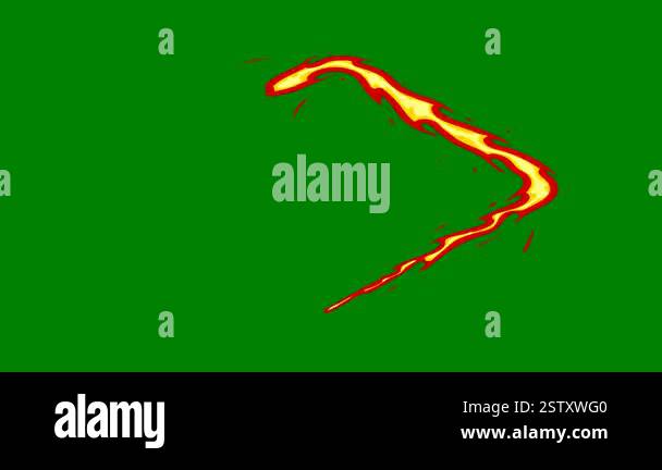 A fiery wave animation sweeping horizontally, creating a dynamic and ...