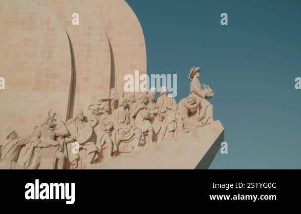 Graceful huge Monument of the Discoveries from stone in Portugal Lisbon ...