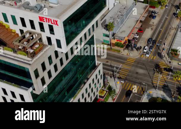 Netflix Headquarter in Los Angeles view from above - Los Angeles Drone ...