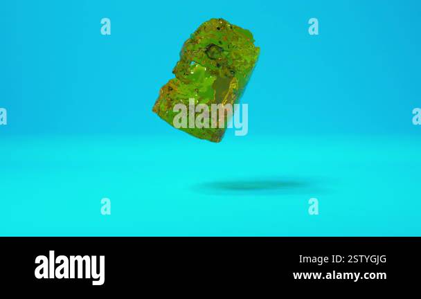 Oil fill rotating golden barrel on blue background. Oil industry ...