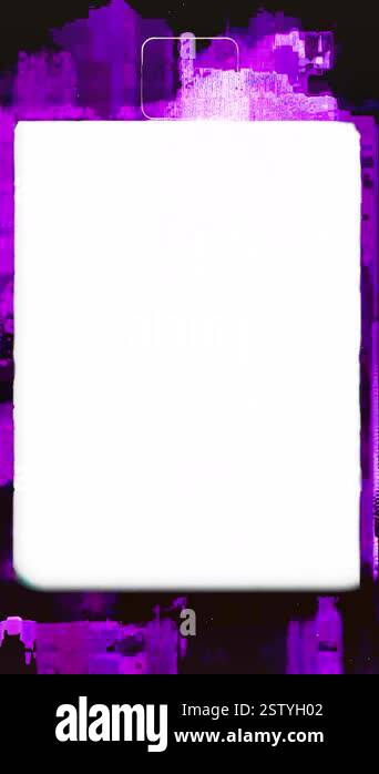 Vertical reel Old TV glitch effect with static noise, distortion, and ...