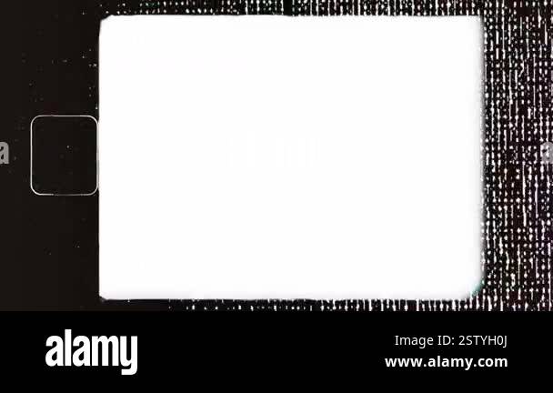 Retro TV malfunction with VHS glitch, scrambled signal, and static ...