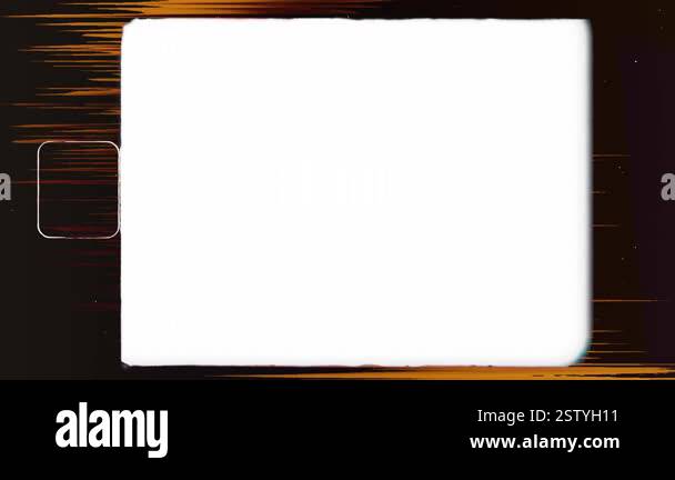 Retro CRT TV with scrambled signal, digital interference, and ...