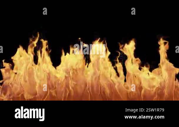 Fire Burning Looped Animation Background With Alpha Transparent ...