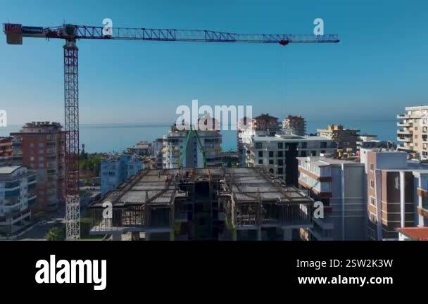 Busy and organized high-rise building work Stock Video Footage - Alamy