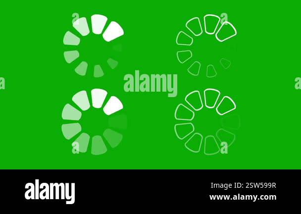 Circular buffering motion graphics with green screen background Stock ...