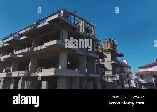 Dynamic construction captured from the sky Stock Video Footage - Alamy