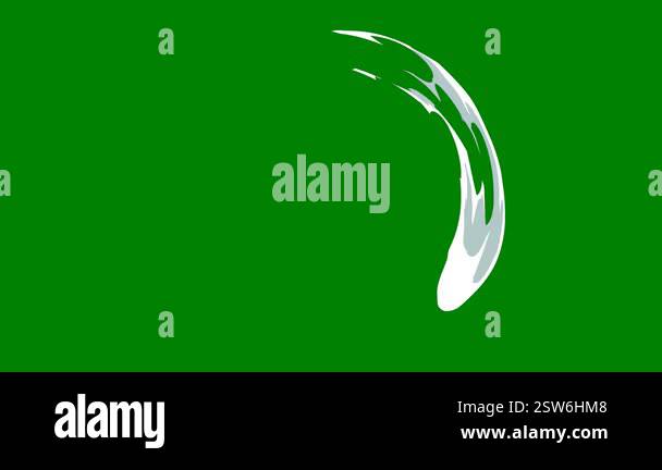 A smooth, elegant green screen transition with flowing lines. This ...