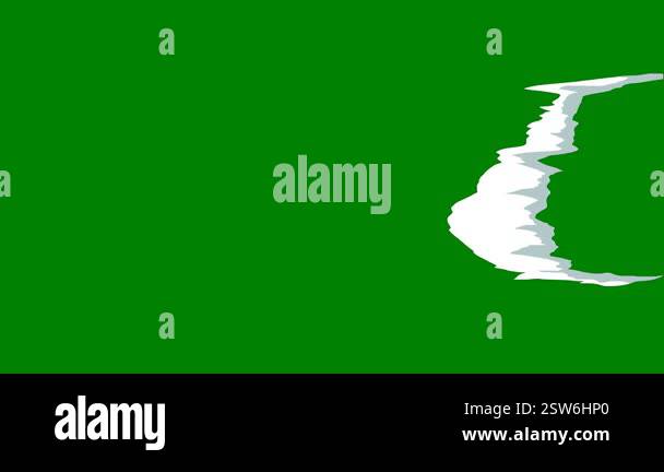 A green screen transition effect with abstract streaking lines. This ...