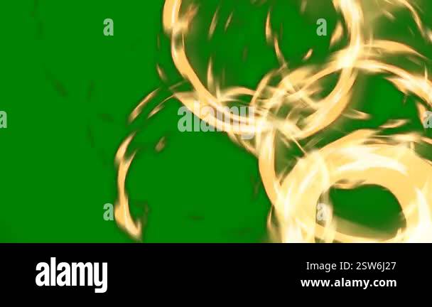 A glowing fireball effect transitioning across green screen, perfect ...