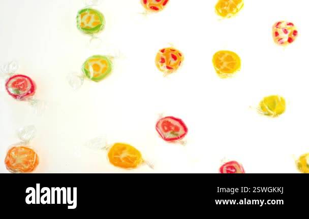 candy stop Motion animation over white screen Stock Video Footage - Alamy