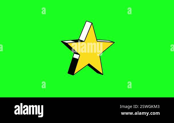 3d star animation on green screen Stock Video Footage - Alamy