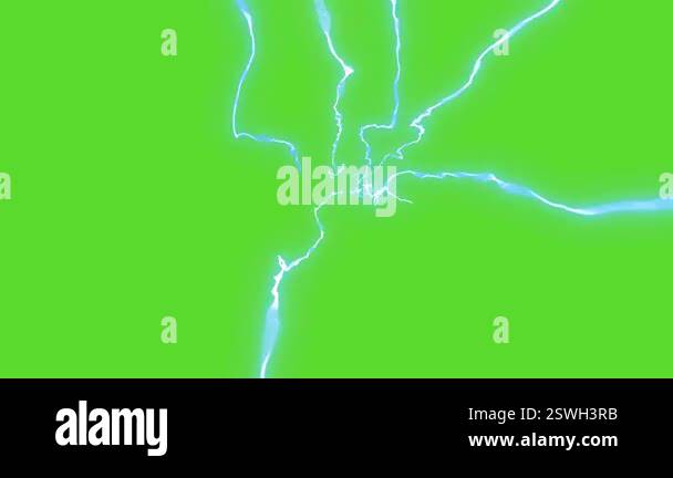 A vibrant animation of electric blue lightning bolts dancing across a ...