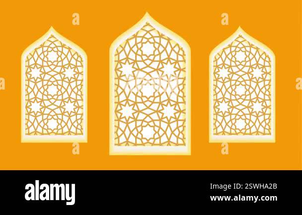 A beautiful Islamic window arch design featuring intricate latticework ...