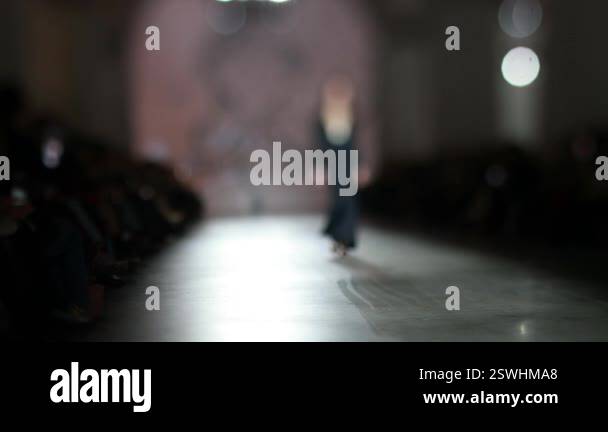 Fashion runway out of focus. The blur background Stock Video Footage ...