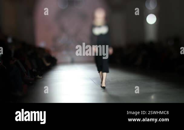 Fashion runway out of focus. The blur background Stock Video Footage ...