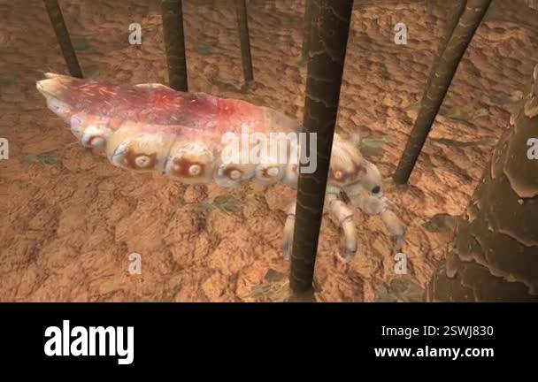 A 3D view of head lice, showing detailed anatomy, movement, and ...