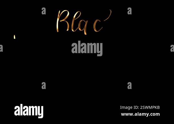 White cursive text on black proclaims Black History Month. Ideal for ...