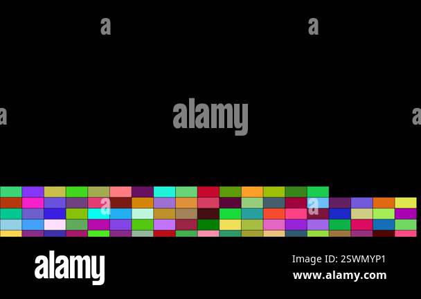 colored brick wall in the shape of a rectangle that is built from ...