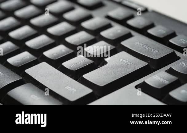 Hitting the Enter key on a keyboard over and over again, repeatedly ...