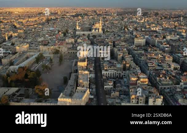 Aerial view of Damascus after the fall of Bashar al-Assad. Travel in ...