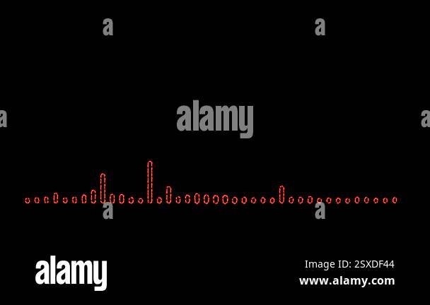 Red Equalizer On Black Background. This footage will look great in your ...